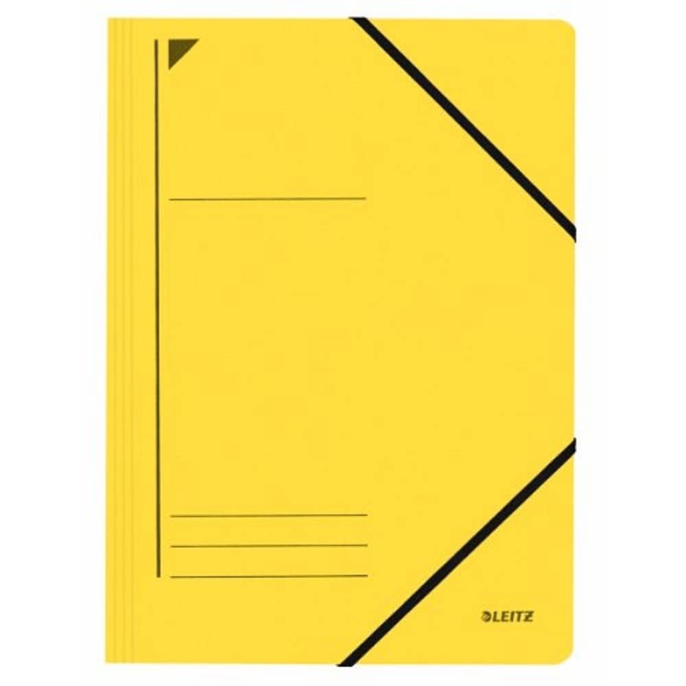 Leitz Elasticated Folder A4 Capacity 300 Sheets Primary Box, Yellow