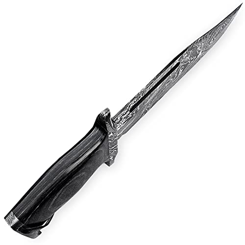PAL 2000 HUNTING KNIVES KNI-9972 Handmade Damascus Steel 14.5 Inches Bowie Knife Dollar Wood Handle with Sheath