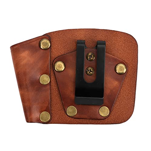 TOURBON Leather Clip on Tape Measure Holder Measuring Tape Holster with Pencil Pouch