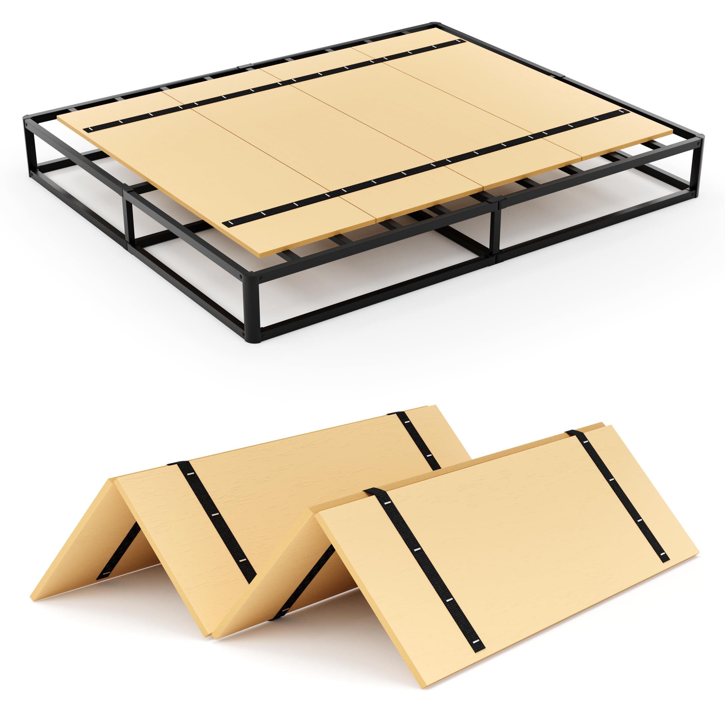 Yarfyk for Full Size (60"x30") Bed slats, Foldable Box Spring, no Assembly Required,