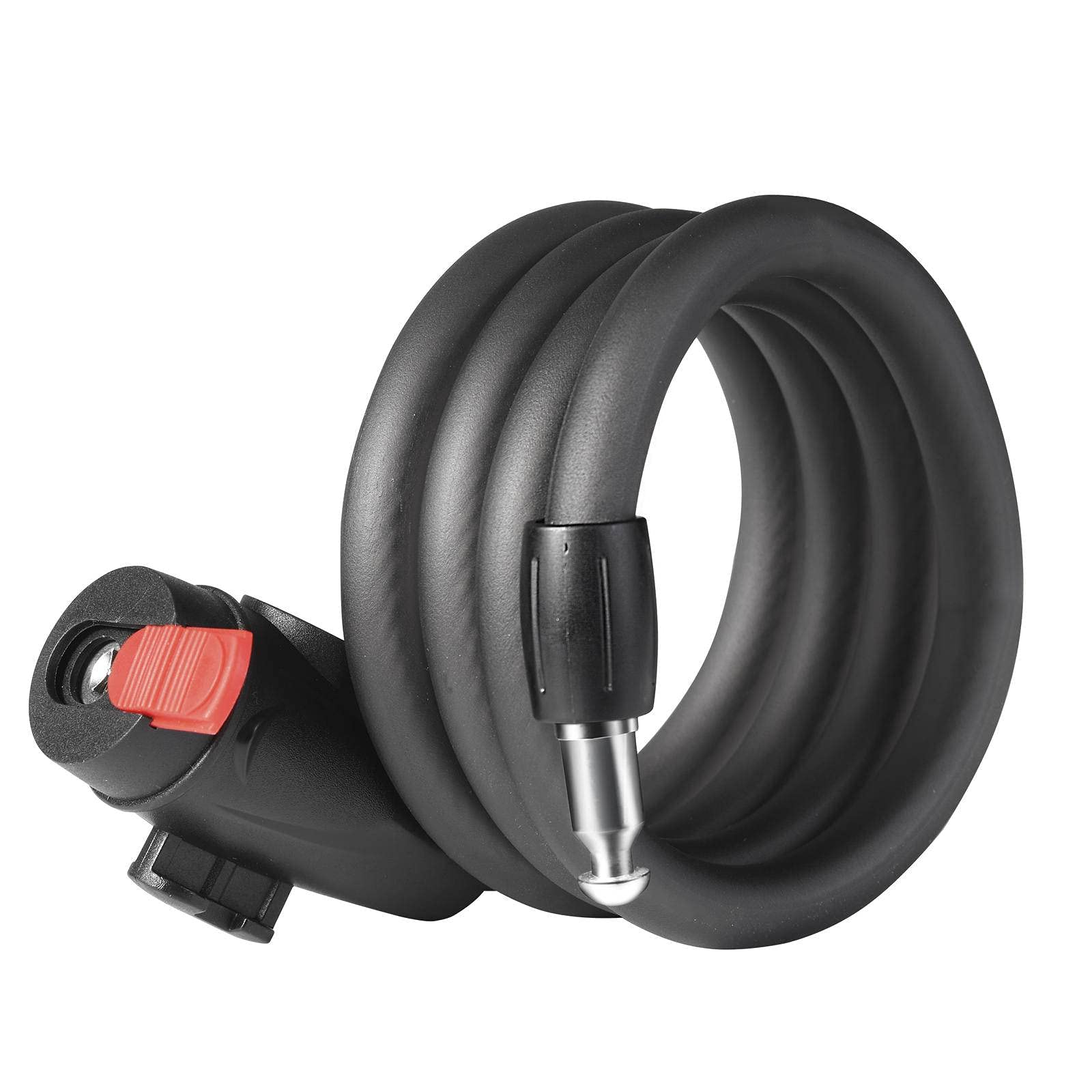 NC Bicycle Lock, 6-Foot Bicycle Cable Lock, Alloy Lock Wire Lock, Safe Anti-Theft Bicycle Chain Lock, with Key, Lock Frame Combination