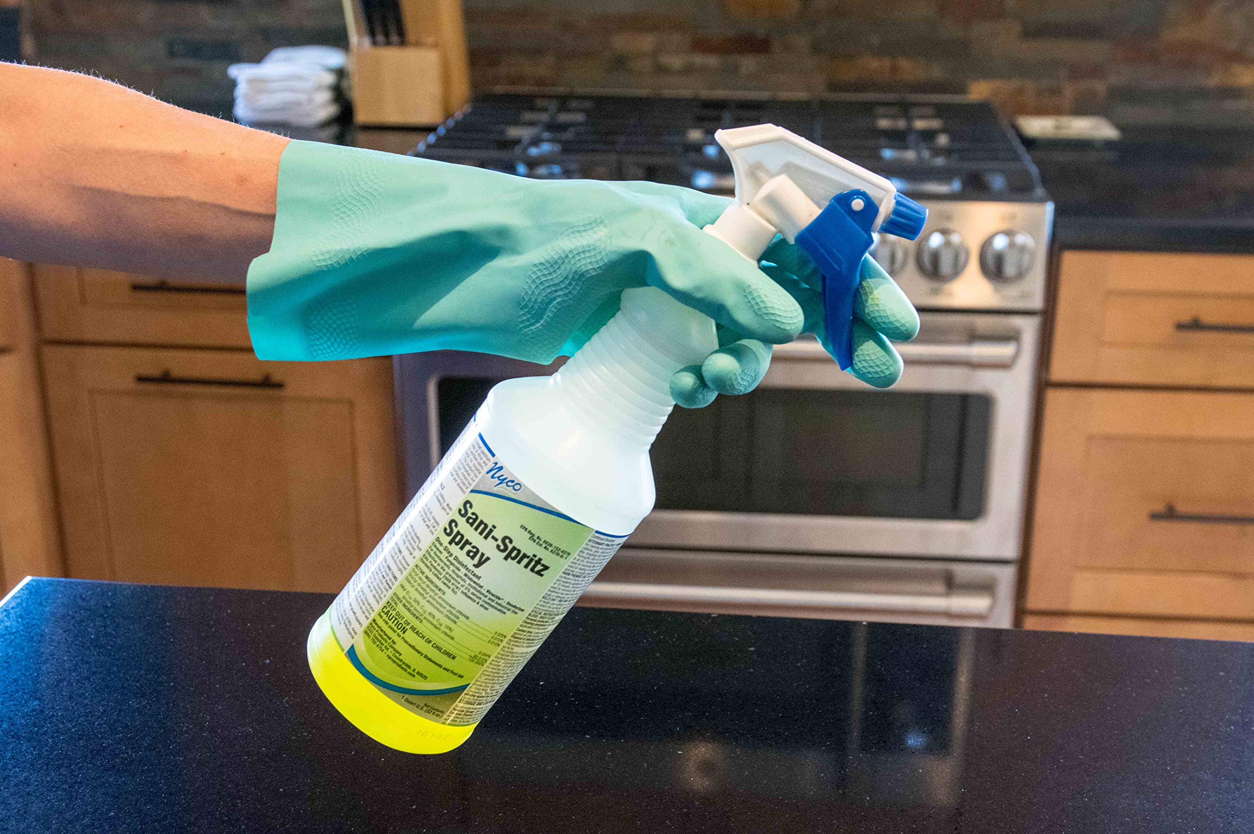 Nyco Sani-Spritz Spray - 32 oz RTU Spray Bottles - Case of 12 (sprayers not included) - Disinfectant - Cleaner - Mildewstat - Deodorizer - One-Step Disinfectant Cleaner