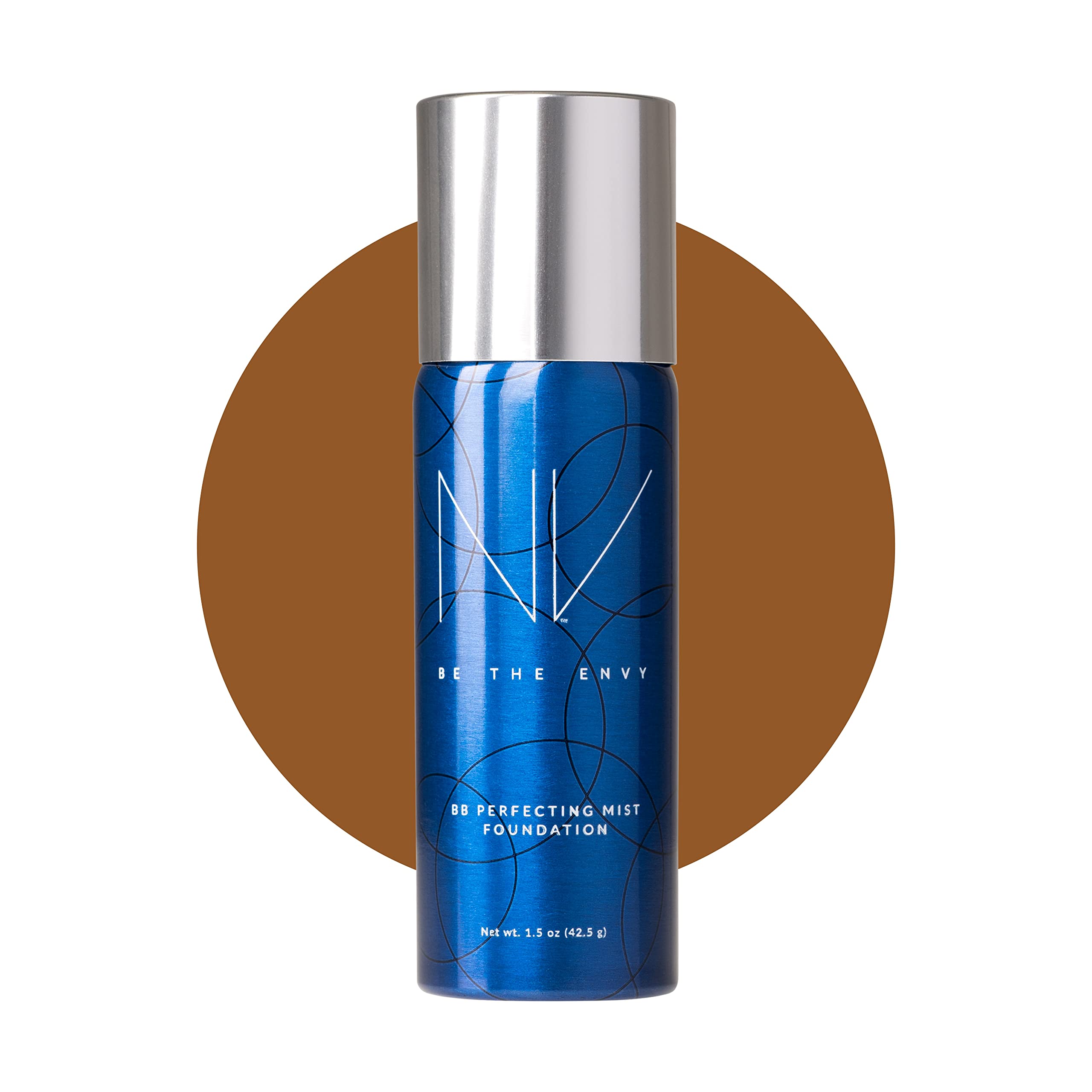 NV BB Perfecting Mist Foundation Buildable Coverage Professional Airbrush Makeup with Plant-based Stem Cell Polypeptides, Vitamins A, D, E and Aloe, 1.5 ounces, Cool Buff