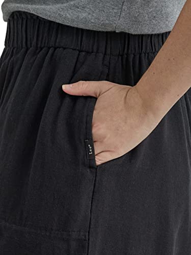 Lee Women's Ultra Lux Mid-Rise Relaxed Fit Pull-On Short, Black