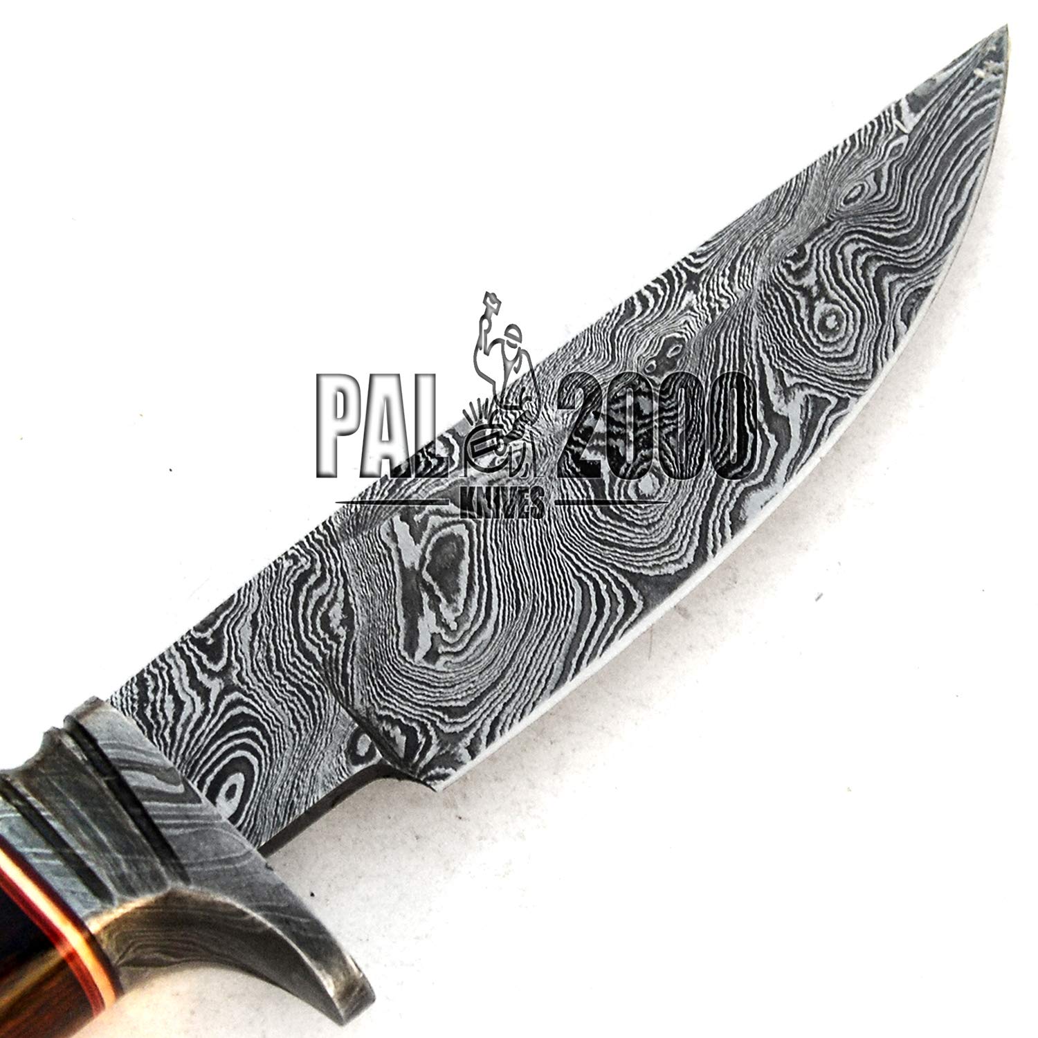 PAL 2000 KNIVES Knife With Leather Sheath Handmade damascus Steel Knife Custom Knife 9 Inch Rosewood Handle 9685
