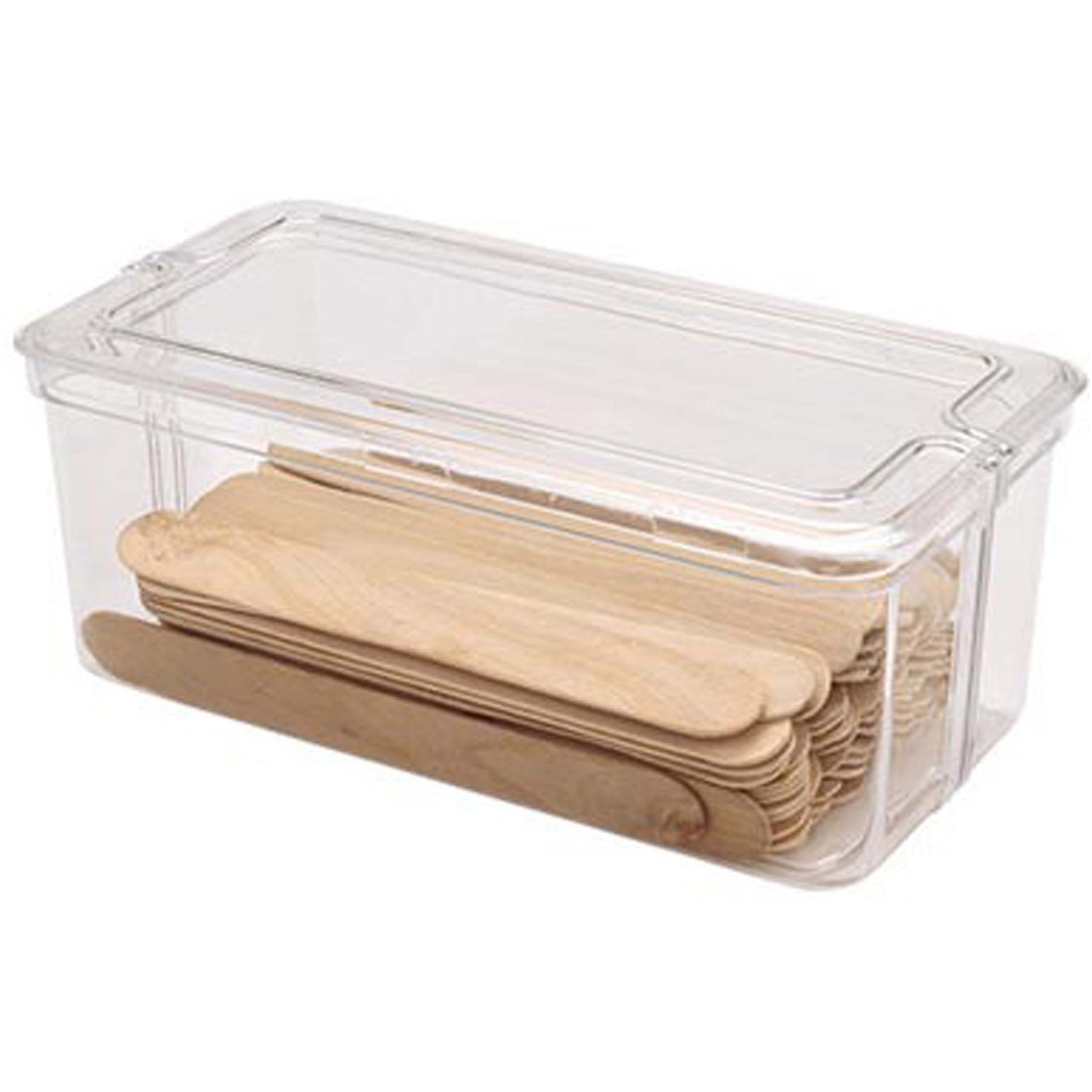Pioneer Plastics 149C Clear Rectangular Plastic Container, 7.375" W x 3.6875" D x 3" H, Pack of 2