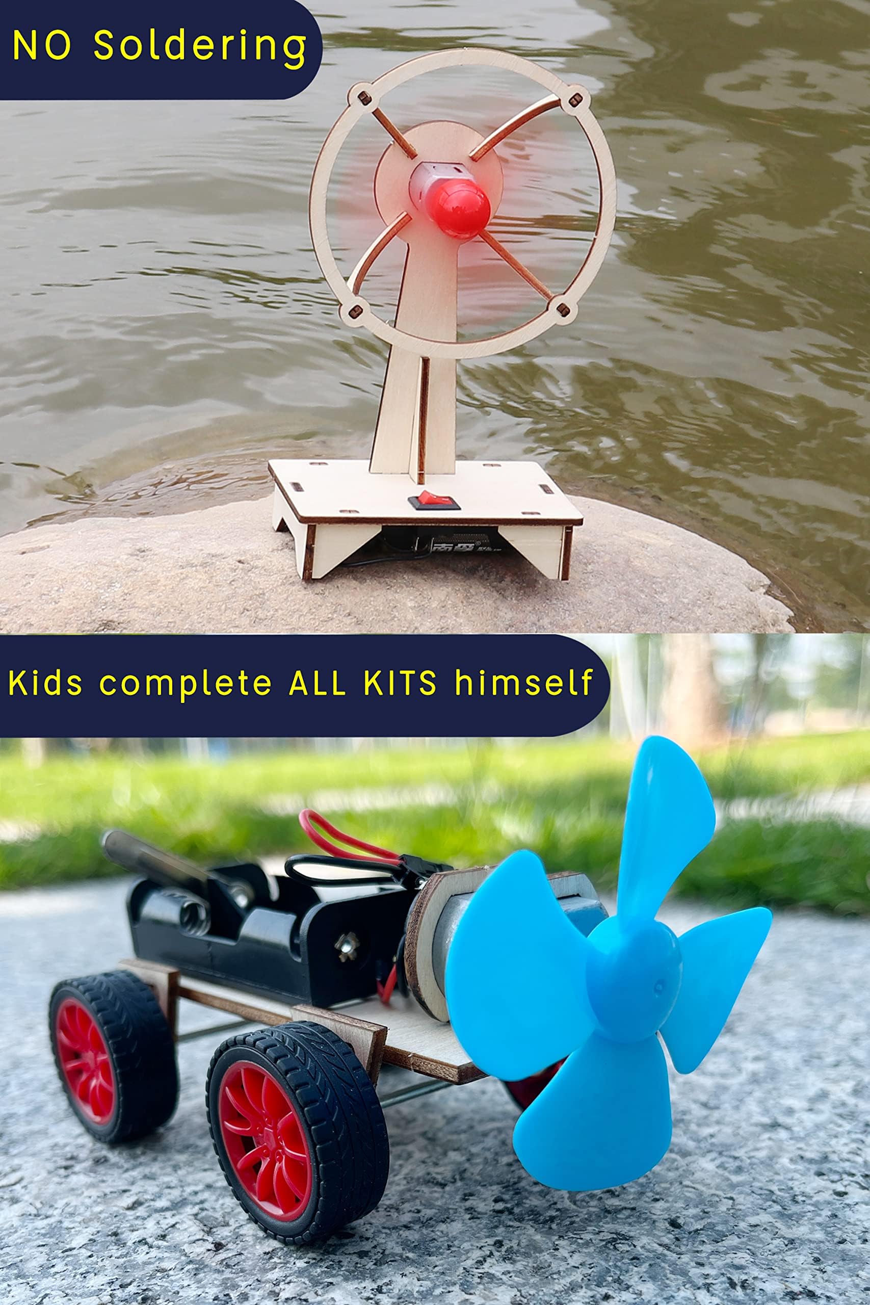 STEM Kits for Kids Age 8-10-12-14, Science Kits for Kids Age 8-12, STEM Toys Gifts for Boys Age 8 9 10 12 13 14, Car Building Science Experiment Projects for Kids 9-12, Solar Power & Engineering Kit