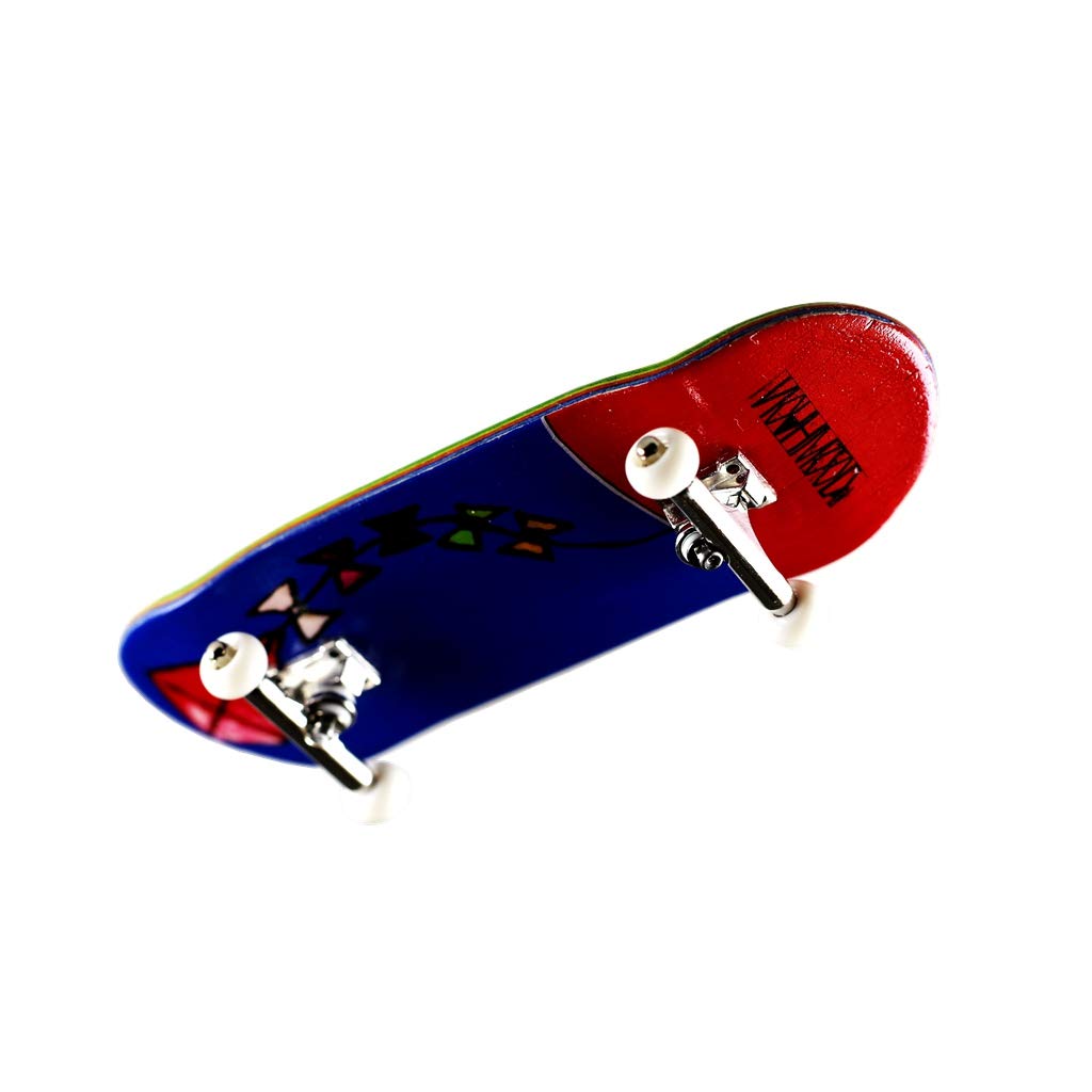 NOAHWOOD 8.0 Fingerboards Mini Skateboarding (NW8.0 360flip Deck) + (Update NW Prince 34mm Trucks) + (UpdateNW Black Logo Handmade White Wheels)(100x34mm) (Red Kite)
