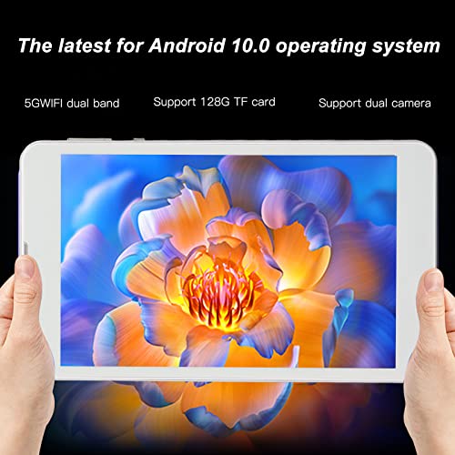 Zunate 7in IPS Kids Tablet PC, Octa Core CPU Gaming Tablet with 2GB 32GB, 1280x800 FHD Screen, Bluetooth Dual Band WiFi, 4500mAh Large Battery, Dual SIM 3G Calling Tablet for Android 10(Gold)