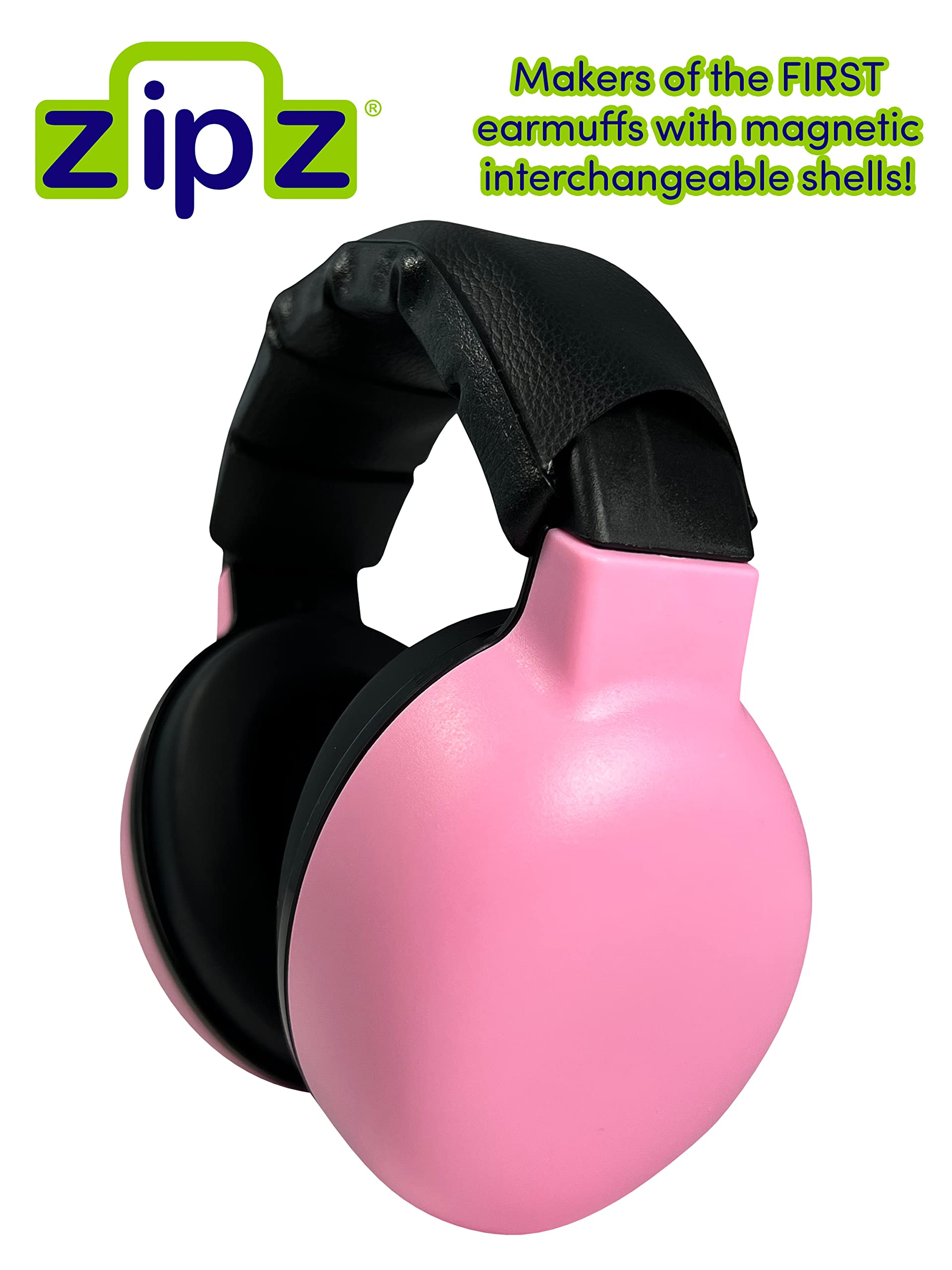 ZIPZ Baby & Toddler Earmuffs β Innovative Design β Change Colors with Magnetic Shells β Hearing Protection Headphones 0-4 yrs