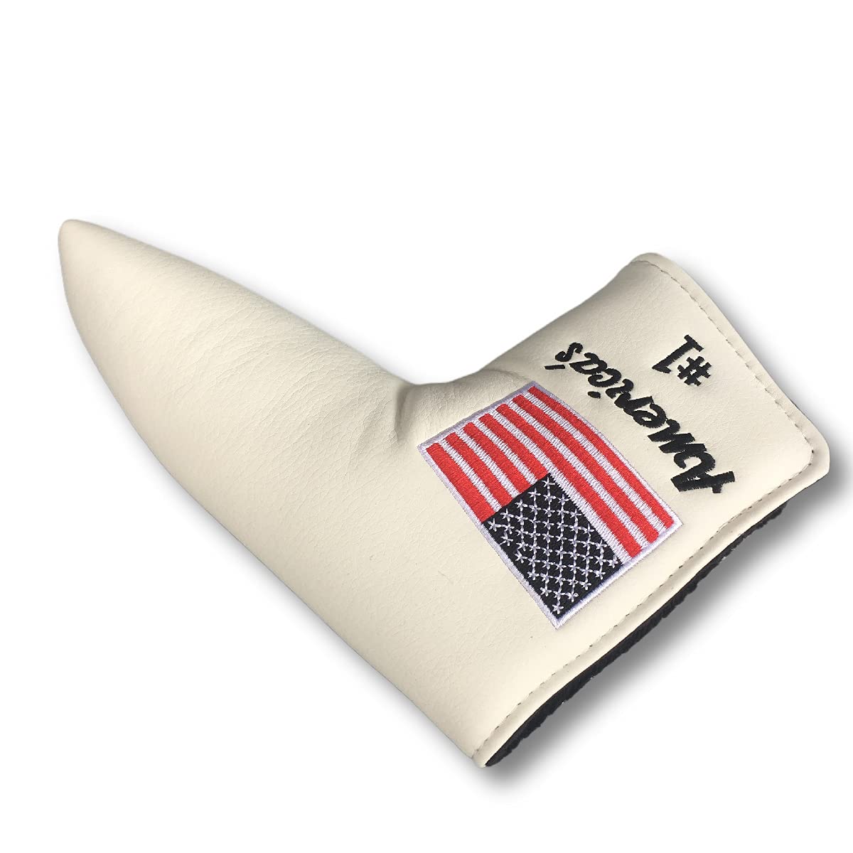 NC Putter Cover - Golf Blade Putter Headcover Head Covers -Golf Club Covers - Synthetic Leather Well-Made Golf Accessory for Men (White)