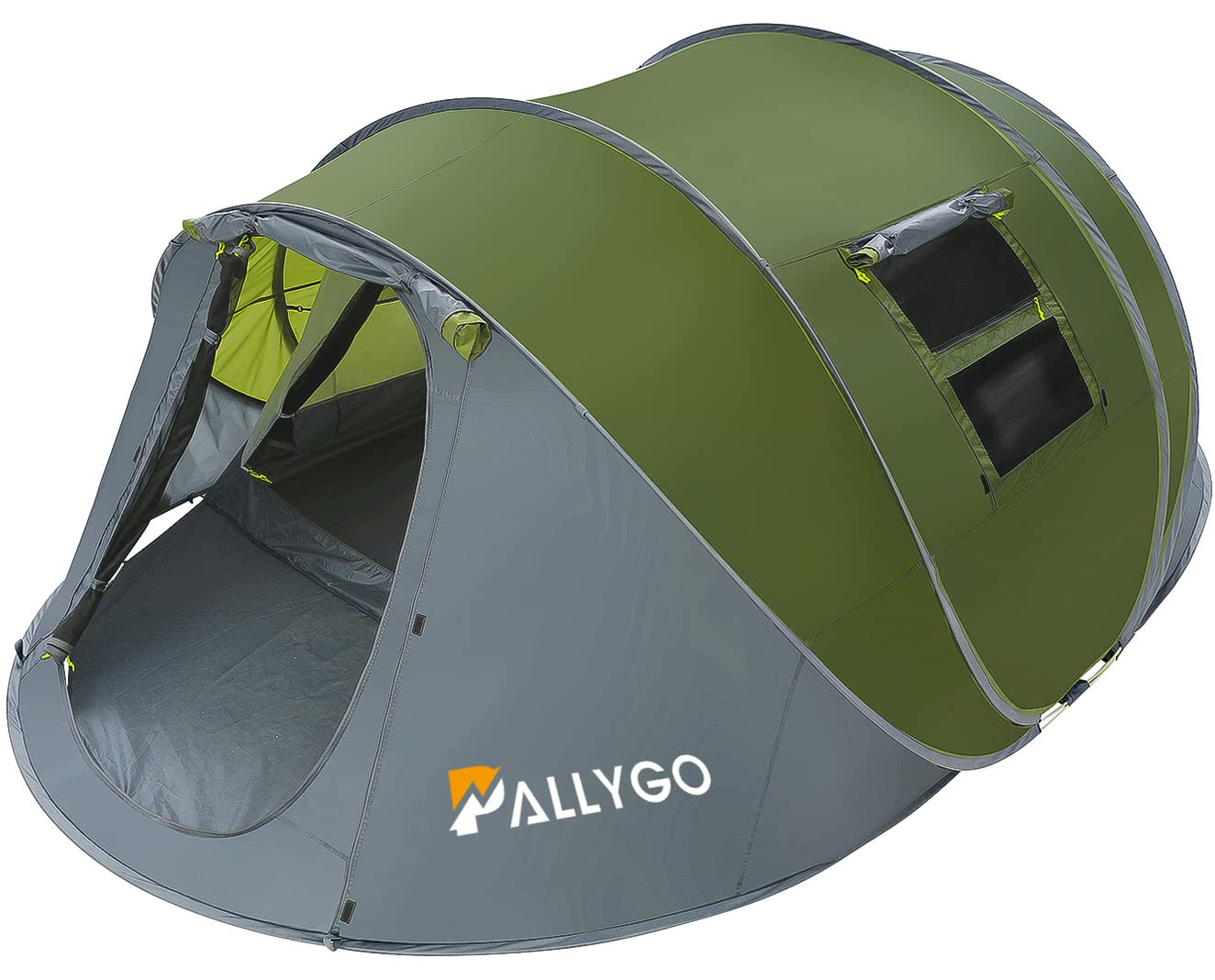 PALLYGO Easy Pop Up Tent 6 Person Tents for Camping Traveling Double Layer Waterproof Instant Family Camping Tents
