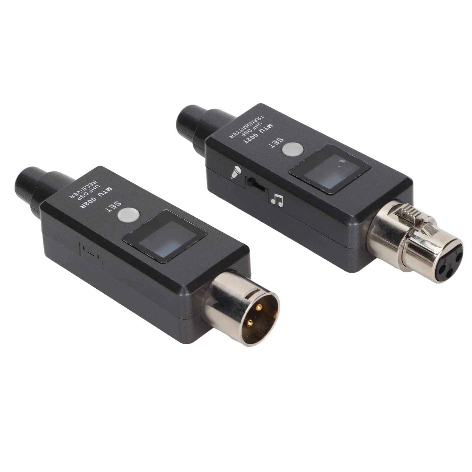 RongM Wireless Microphone XLR Transmitter, Clear LCD Display Wireless Microphone Adapter ABS for Audio Mixer (Rongm93doe0u4gc)