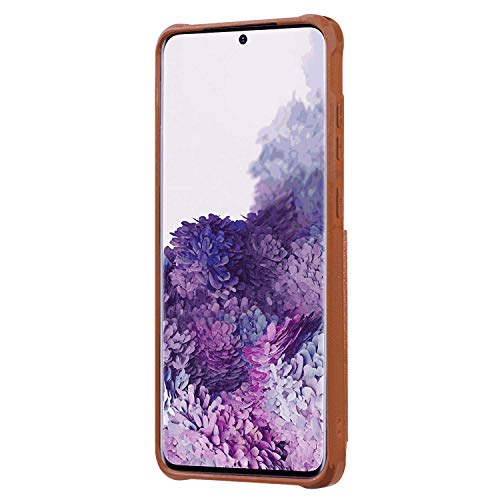 TemplarMoon Flip Case Fit for Samsung Galaxy S9 Plus, Kickstand Card Holders Extra-Protective Brown Leather Cover Wallet for Samsung Galaxy S9 Plus