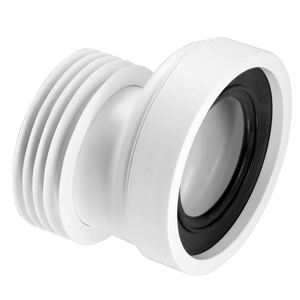 McAlpine CON4 20mm Offset Rigid WC Connector, White