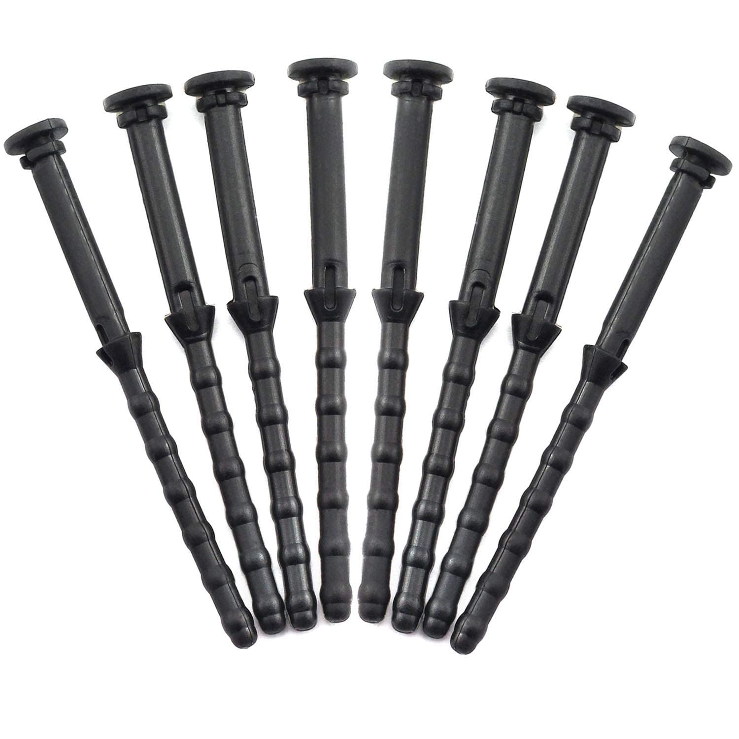 Magic&shell 16pcs 67mm Rubber Fan Mounting Screws Computer PC Case Noise Absorbtion Anti Vibration Pin Rivet Black
