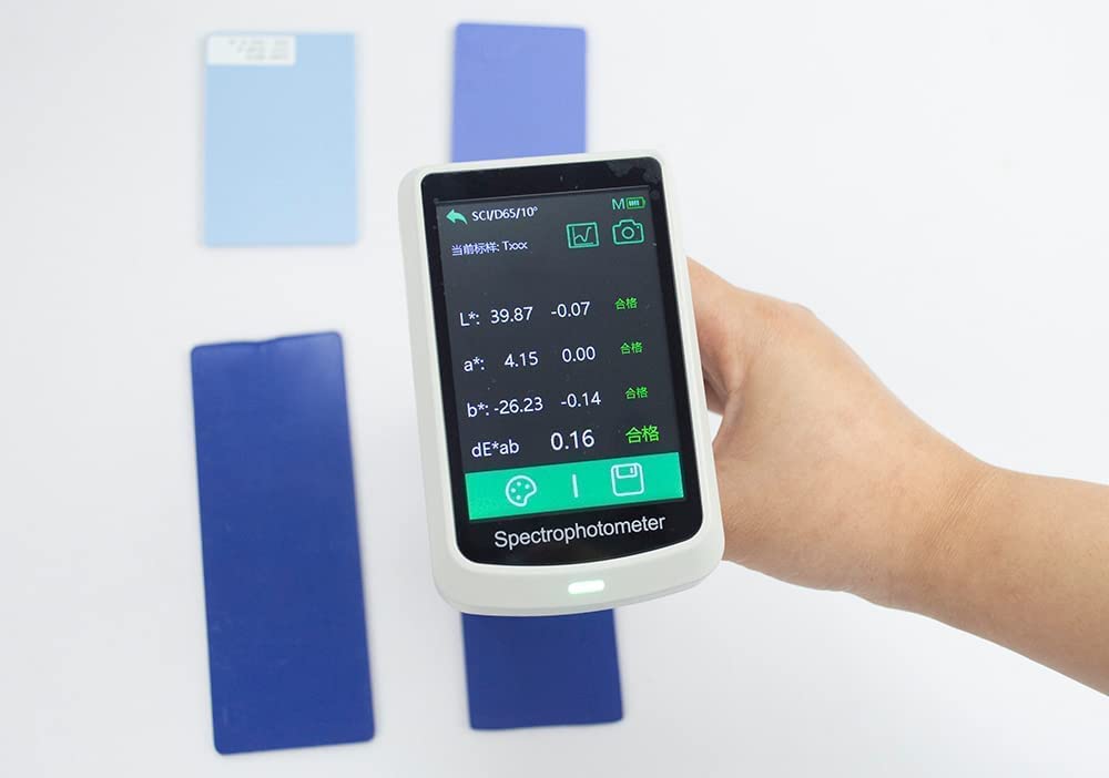 YFYIQI Spectrocolorimeter D/8 SCI Spectrophotometer Color Meter Color Difference Tester Analyzer with Single Aperture Φ11mm Illumination Aperture Repeatability ≤0.04 Accuracy 0.01 Auto Calibration