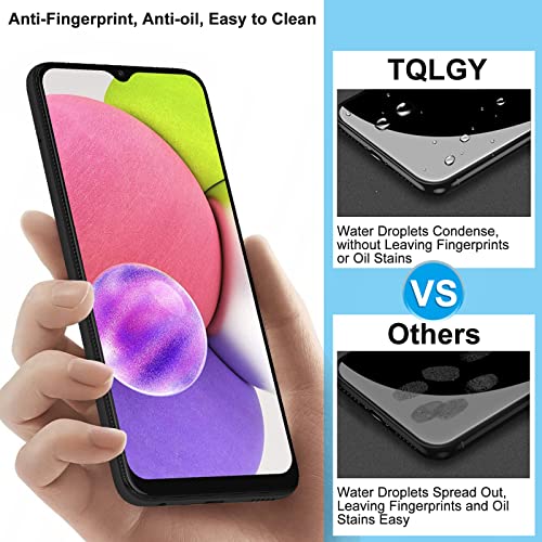 TQLGY 3 Pack Screen Protector for Samsung Galaxy A03s with 3 Pack Camera Lens Protector, Tempered Glass Film, 9H Hardness - HD - Bubble Free - Anti-Scratch - Easy Installation