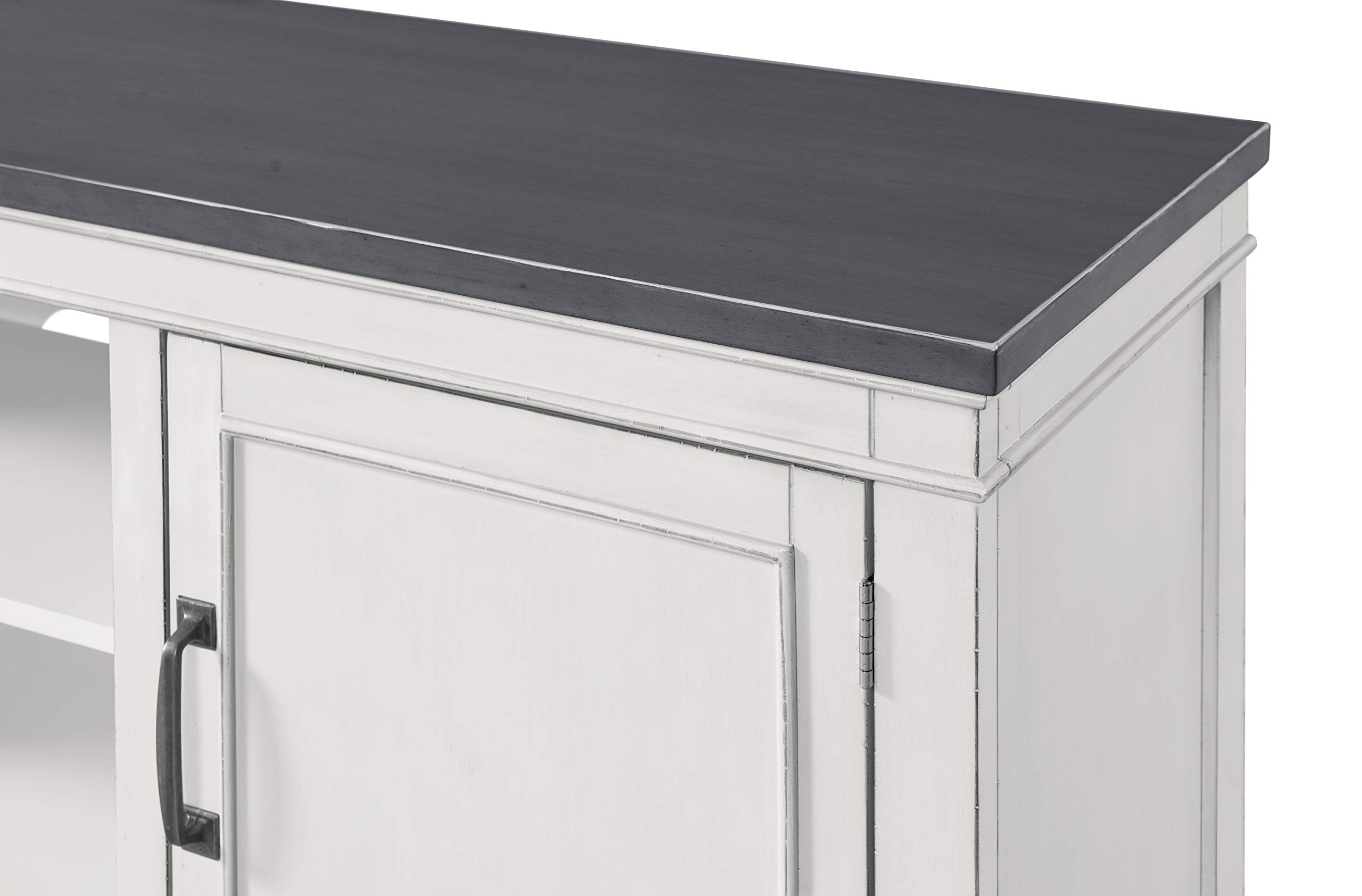 Martin Svensson Home Del Mar 70" Infrared TV Stand with Fireplace, White and Grey
