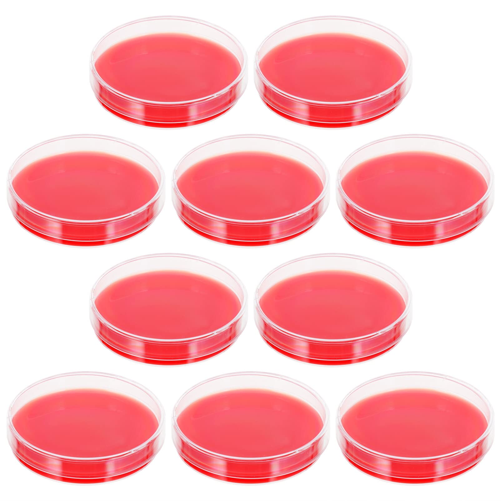 VILLCASE Blood Agar Plates, Blood Agar Medium Biological Determine Equipment, Lab Petri Dishes Blood Agar Plates Culture Dishes for Cultivation of Microorganisms