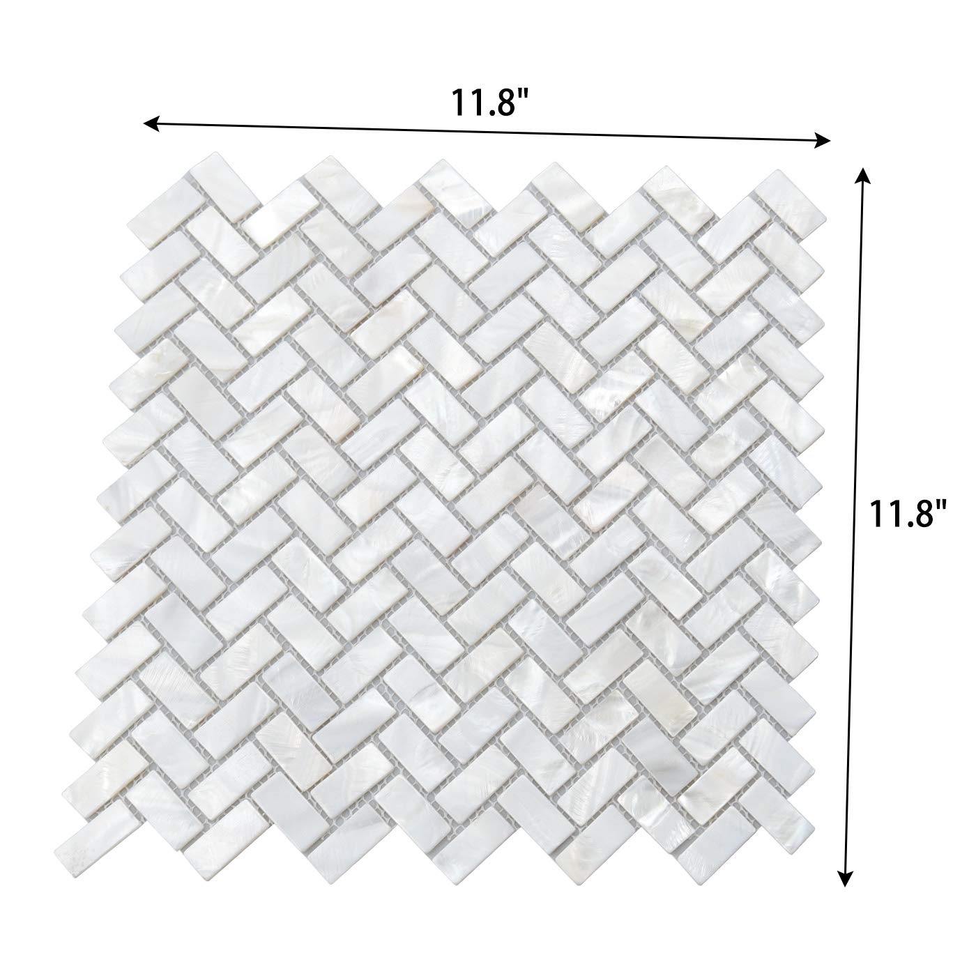 LONGKING Mother of Pearl Tiles, Decorative Tiles (1 Tile)