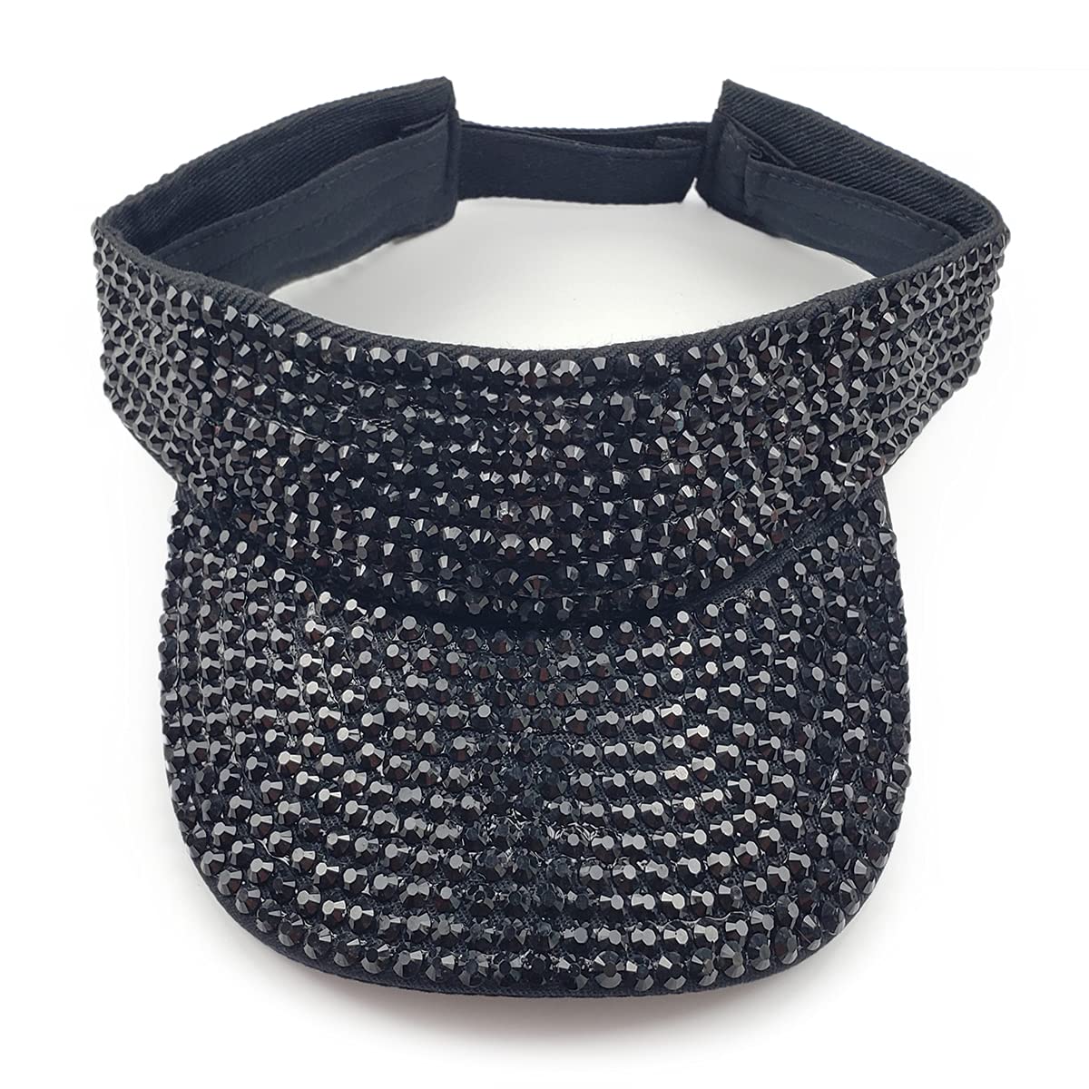 Natalie Mills Bling Victoria Visor with Rhinestone! Sun Hats! Women's Visor! Beach Visor! White