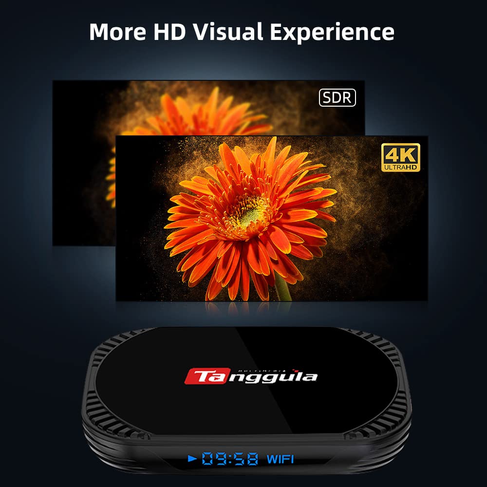 X-verse Tanggula X5 TV Box, 2022 New Android TV Box, 4GB+128GB Android 11.0 Streaming Device with Latest Dual Band WiFi 2.4GHz/5GHz Free Backlit Mini Keyboard