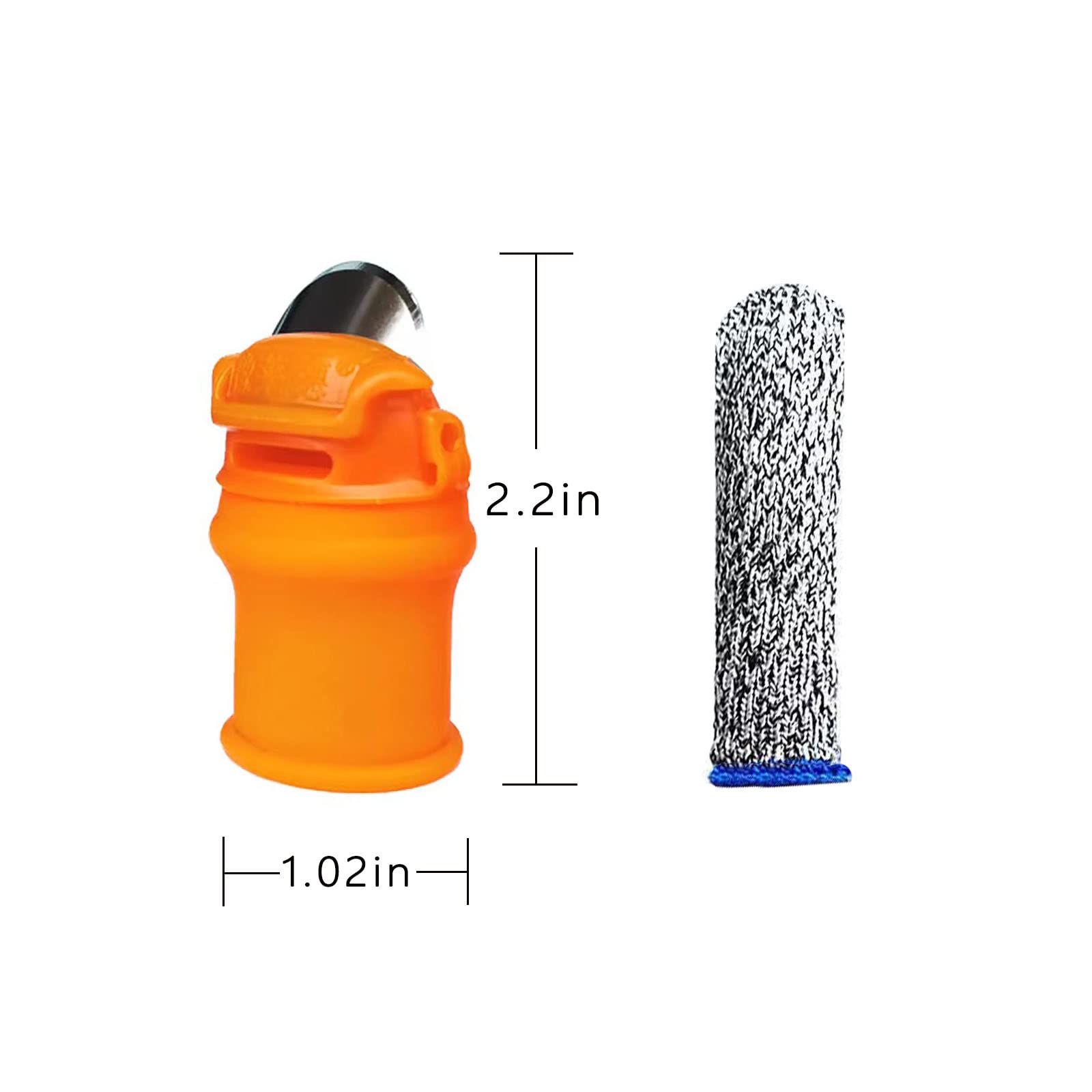 ZFYOUNG Garden Silicone Thumb Knife Set of Two, Picking Vegetable Thumb Knife Finger Guard Picker, Splitter Harvesting Tool