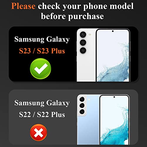 YWXTW 3 Pack for Samsung Galaxy S23 / S23 Plus Camera Lens Protector, 9H Tempered Glass S23/S23 Plus Camera Cover, Anti Scratch, Case Friendly