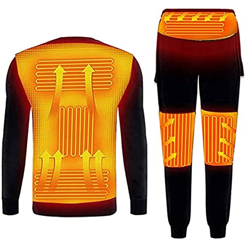 TOYTAG Thermal Underwear, Sport Base Layer Long Sleeve Jersey + Quick Dry Pants Underwear for Training Ski Running Hiking Black