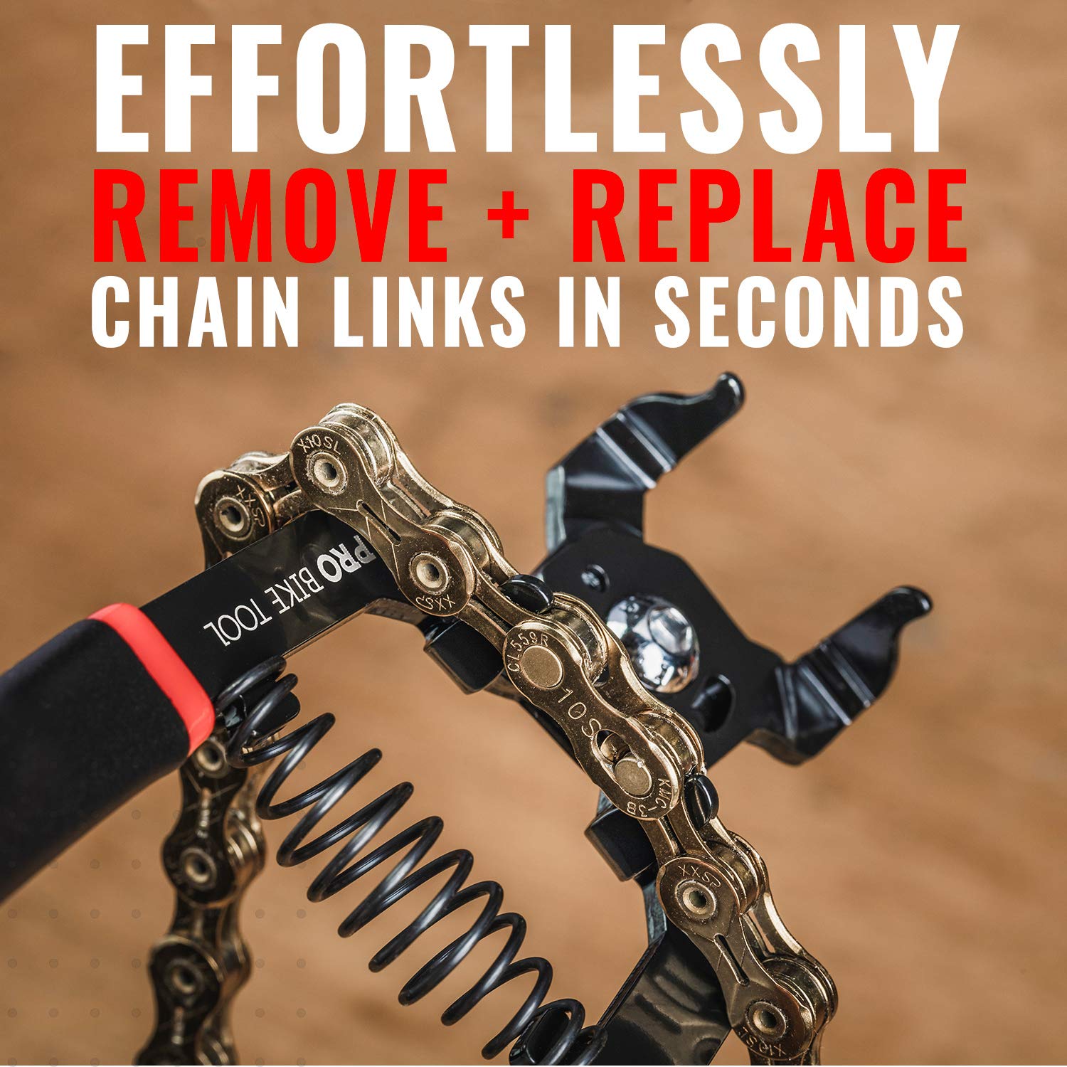 PRO BIKE TOOL Chain Whip for 7 to 10 Speed Shimano bundle with PRO BIKE TOOL 2-in-1 Master Link Chain Pliers