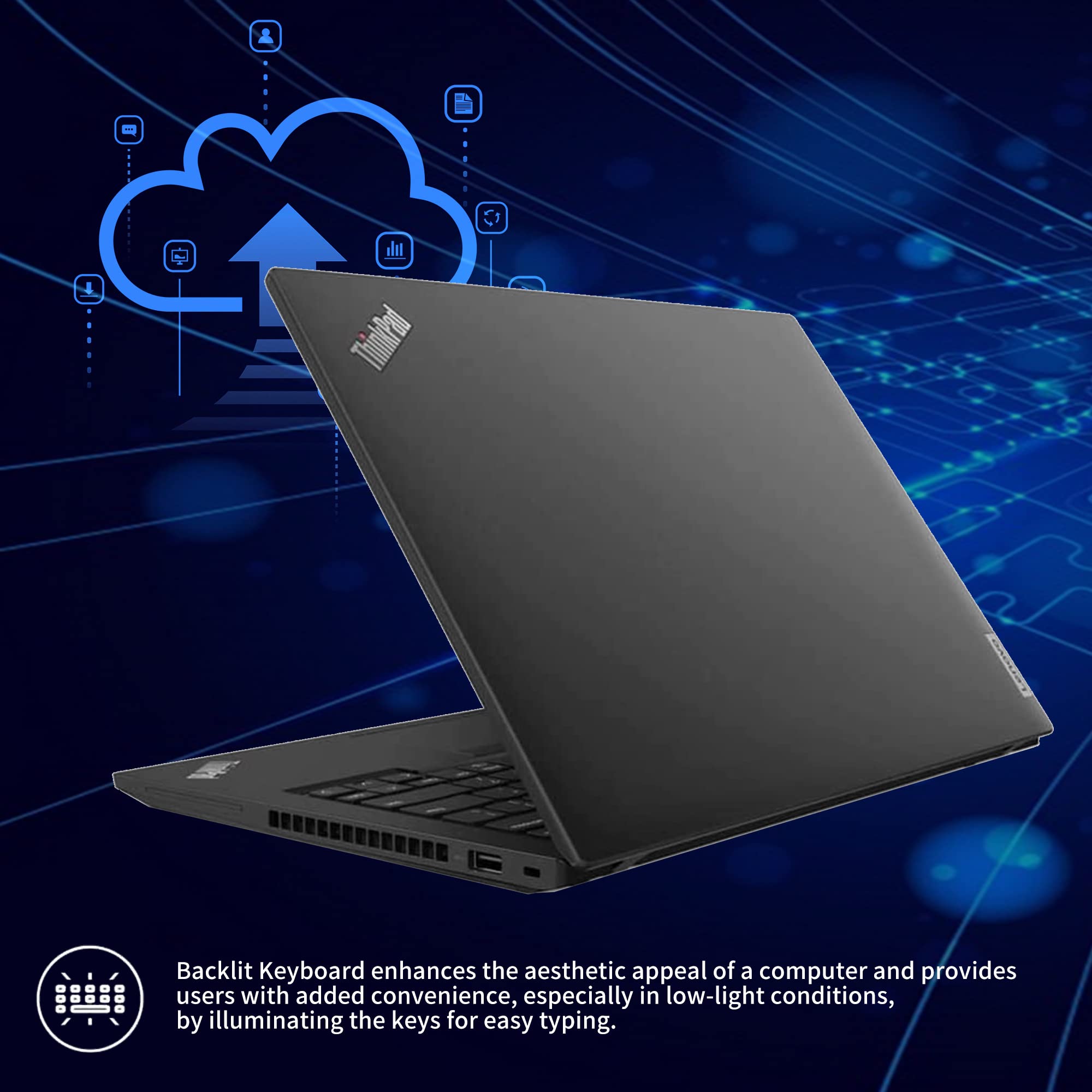 LENOVO 2022 Thinkpad T16 16" WQXGA IPS Business Laptop, Intel Core i7-1255U, 16GB RAM, 1TB PCIe SSD, Fingerprint Reader, Backlit Keyboard, Windows 11 Pro, Black, 32GB Snowbell USB Card (Renewed)