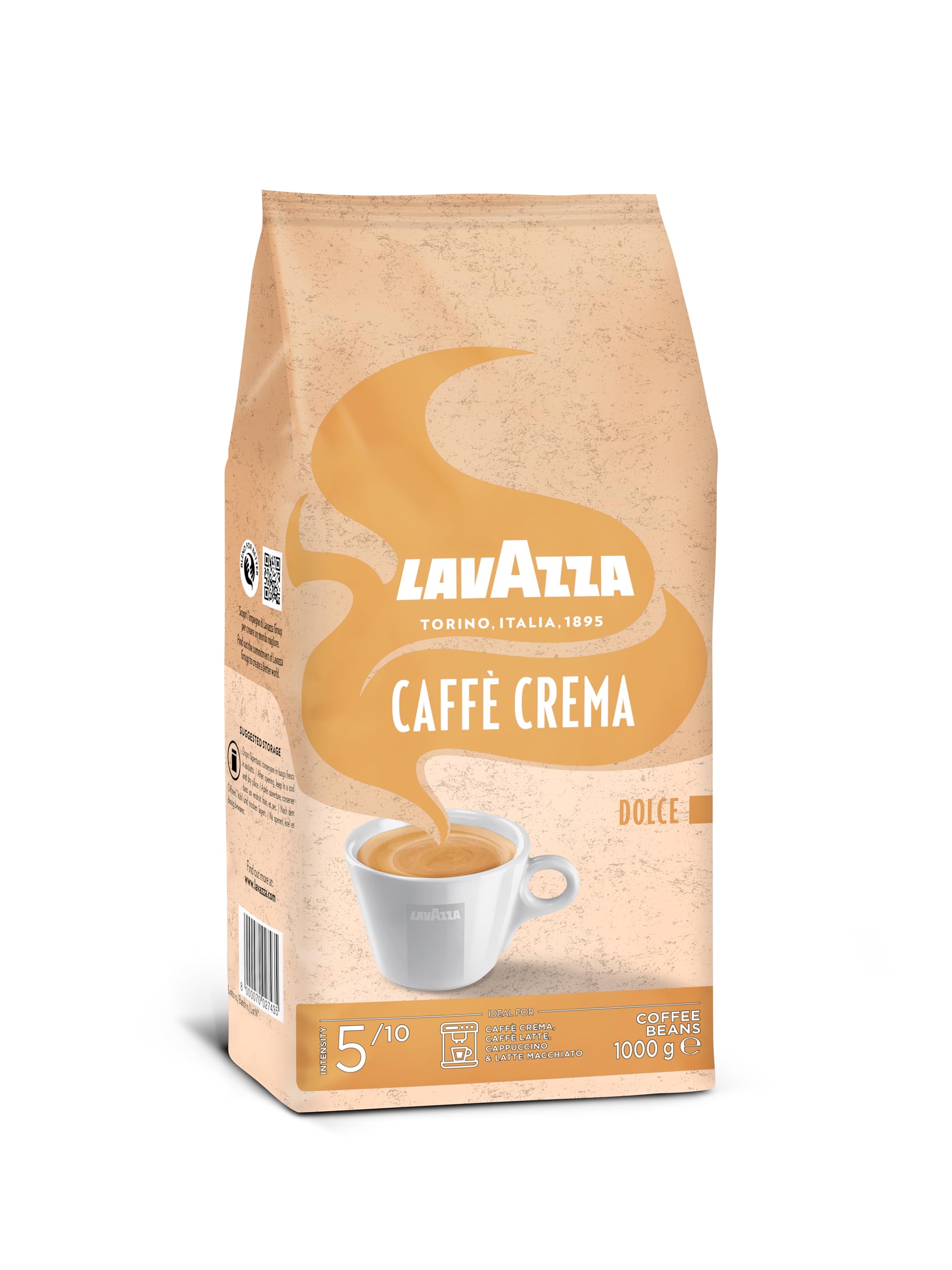 Lavazza Caffè Crema Dolce, 1er Pack (1 x 1 kg Packung)