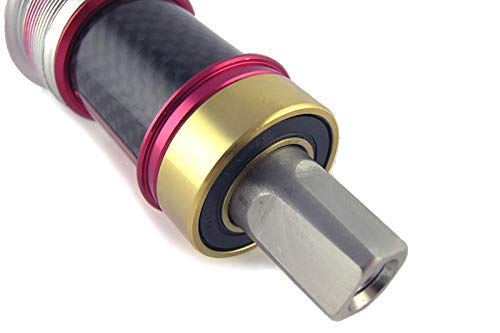 OMNI Racer Worlds LIGHTEST Cromoly Steel Ti Ceramic JIS Square Taper Bottom Bracket: English 68mm: Lengths: 103-127mm (English 68x122.5mm)