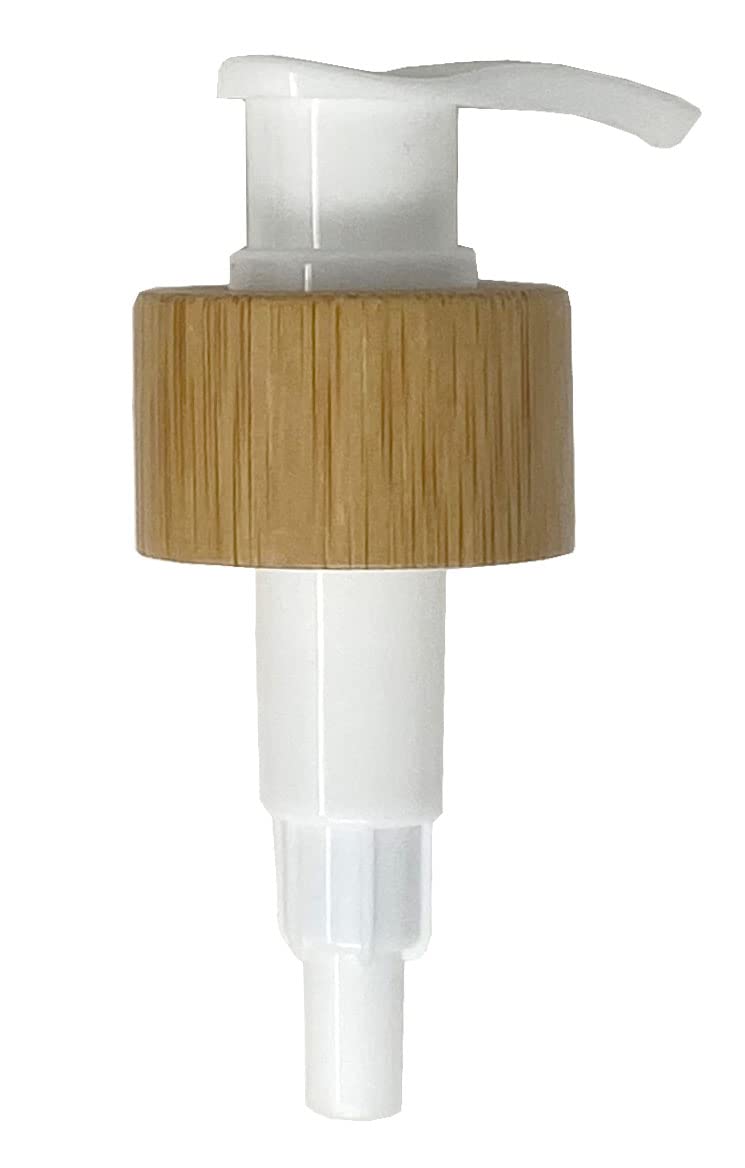 Plastic Bamboo Wood Treatment Soap and Lotion Pump (Pack of 2) (White, 28/400)