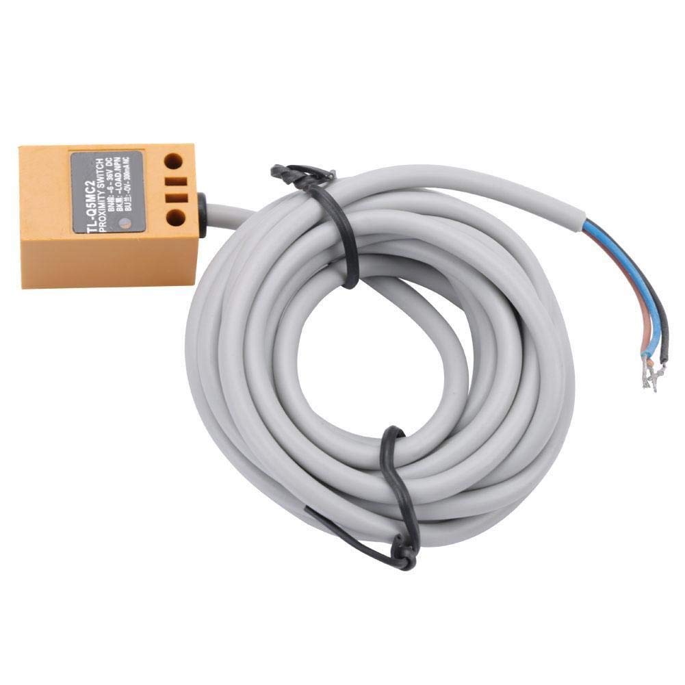 Maxmartt Tl-Q5Mc2 Inductive Switch,TL-Q5MC2 NPN Proximity Sensor Switch Inductive Sensor 3 Wire Normally Close Distance 5mm