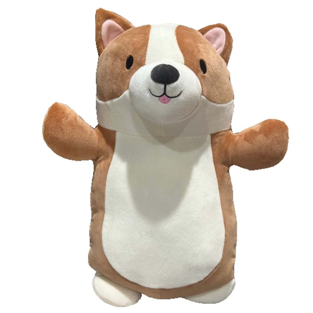 Squishmallow Official Kellytoy Hug Mees Collectible Squishy Soft Pillow Animal Pets (Reginald Corgi Dog, 10 Inch)