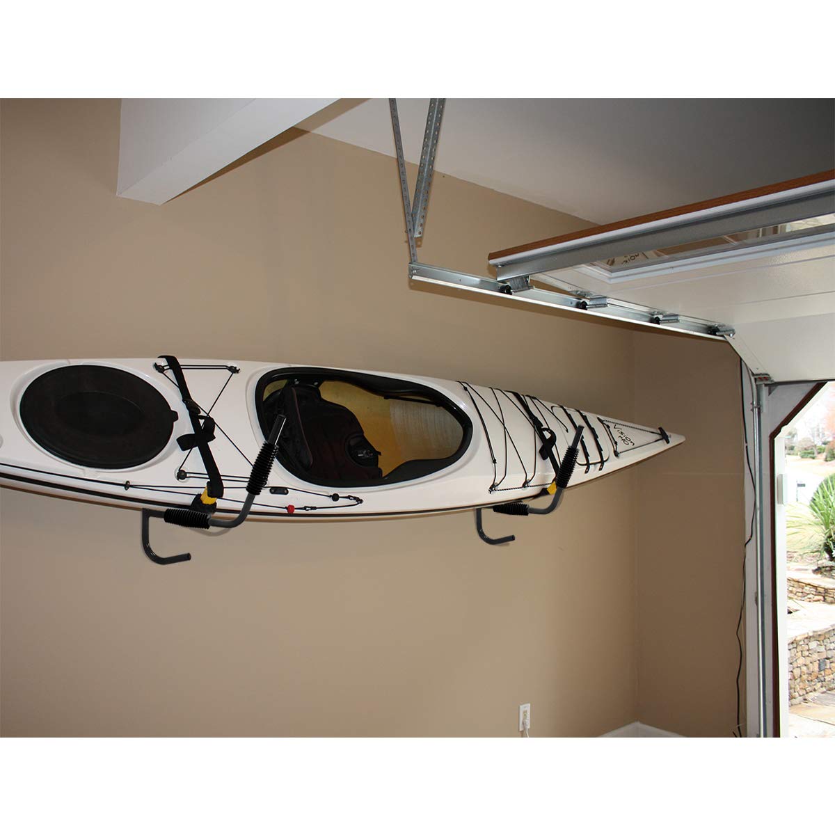 Mind and Action Kayak Storage Rack, Pack of 4 Heavy Duty Iron Kayak Wall Mount Storage Rack Kayak Ladder Canoe Surfboard Storage Wall Bracket Holder with Fitting Accessories, Max Load 100LBs