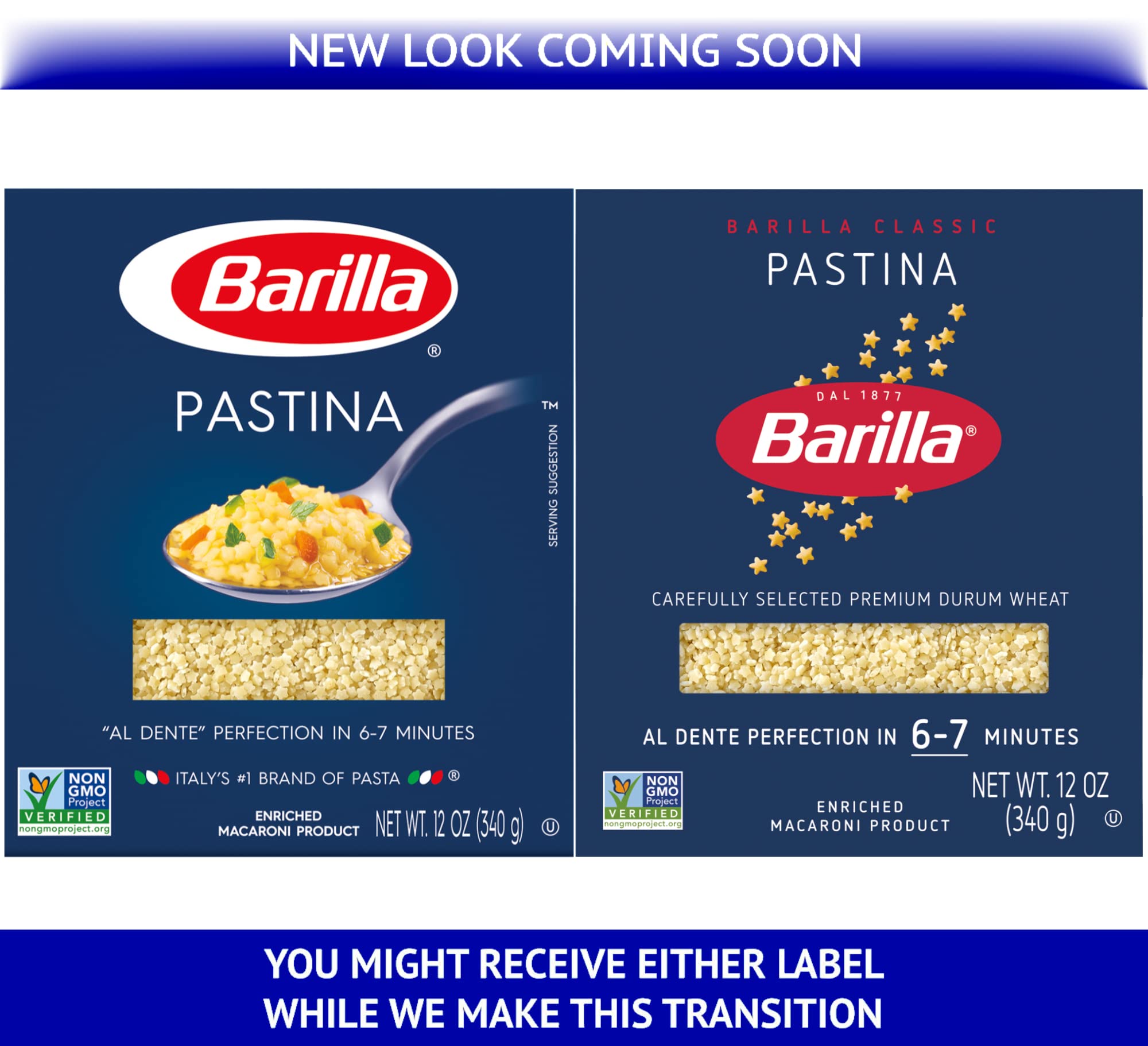 Pastina Pasta, 12 Ounce Box (Pack of 2) with By The Cup Swivel Spoons