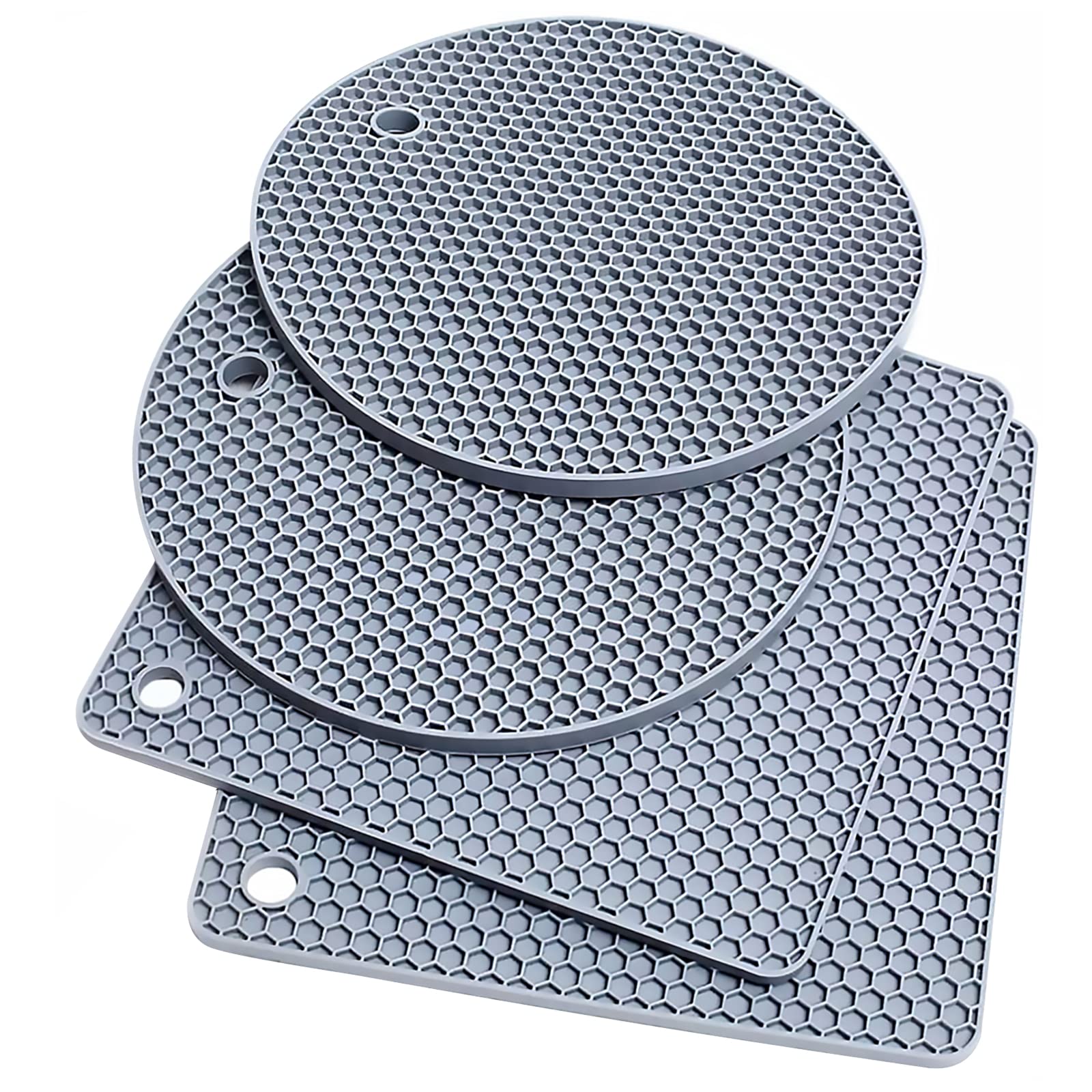Silicone Trivet Mats - Heat Resistant Trivet Mats Pot Mat Pot Coaster for Countertop, Spoon Holder, Gripper Pad, Hot Pots and Pans