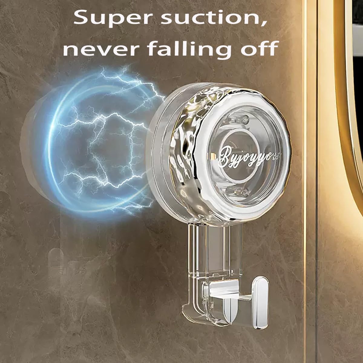 Zivdanfu 2PCS Suction Cup Hooks,Shower Wall Suction Cup Hangers Removable Reusable Window Glass Door Suction Holder for Bathroom Kitchen Decor,Easy to Install and Remove Waterproof Wall Hooks