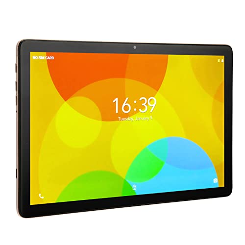 VINGVO 10.1 Inch Tablet, 4G LTE Tablet 2.4G 5G WiFi AU Plug 100-240V 8GB 128GB 5MP Front 13MP Rear 1920x1200 Resolution for Learning for Android 11.0 (Gold)
