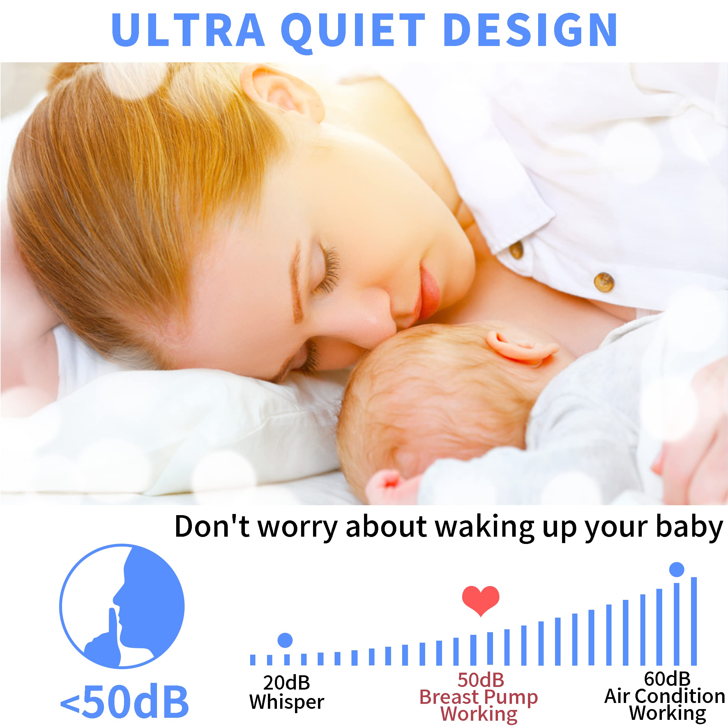 Wearable Breast Pump, S12 Double Hands Free, LCD Display, Low Noise & Painless, 2 Modes & 9 Levels Electric Breast Pump Portable, 24mm Flange, 2 Pack