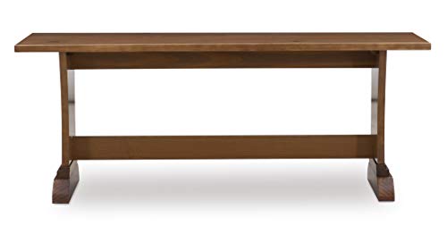 Linon Pine Breakfast Table and Bench Patrik Nook