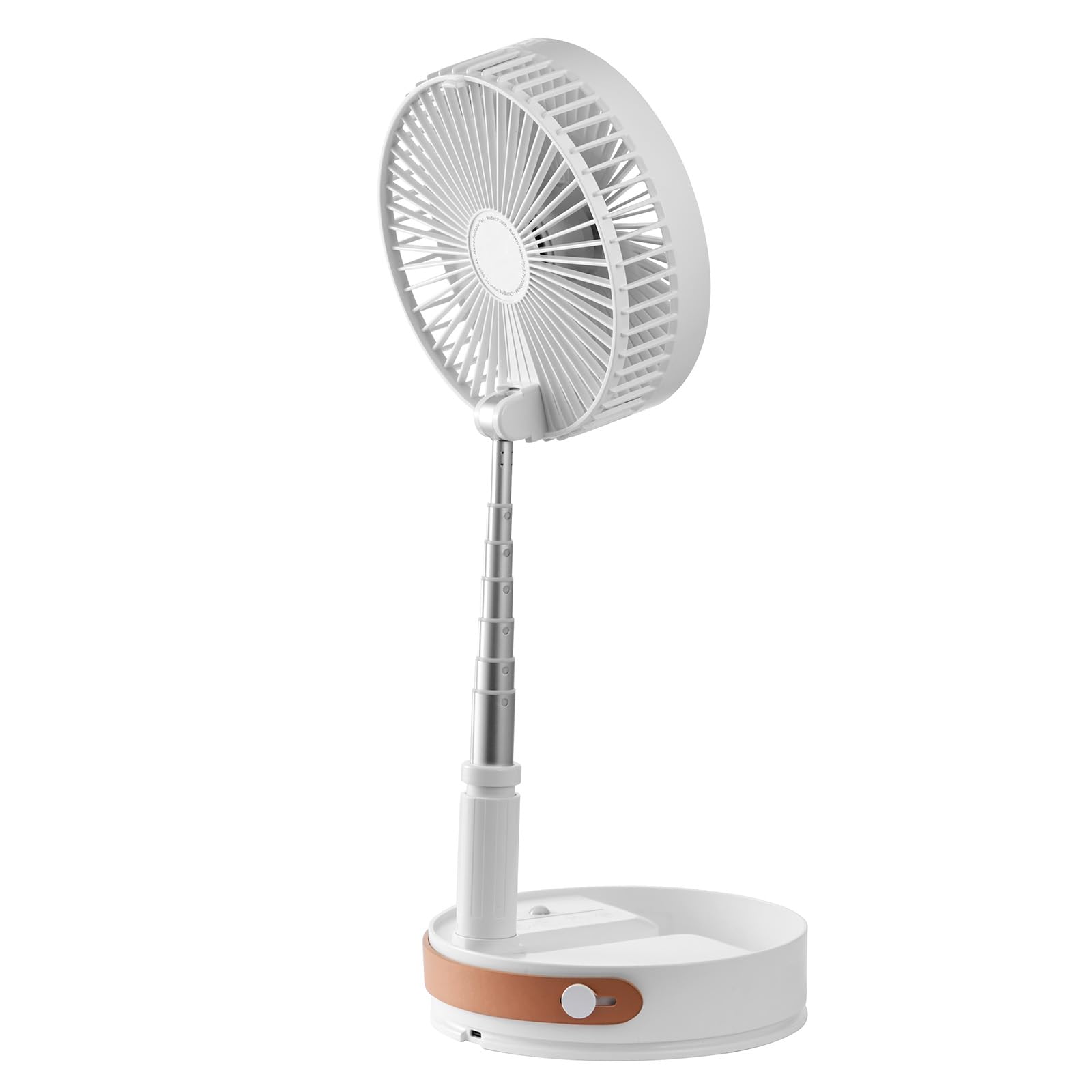 VEVOR 12 Inch Foldable Oscillating Standing Fan with Remote Control, 8 Speed Adjustable Portable Desk Quiet Fan, 10800mah Rechargeable USB Fan, Folded Rotating Floor Fan for Bedroom Office Travel