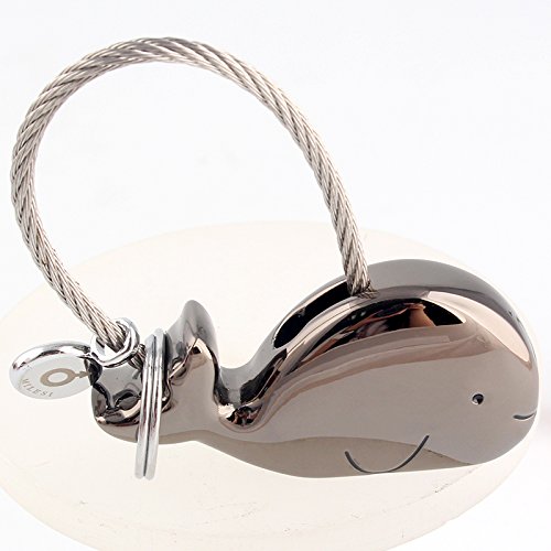 MILESI Sweet Kissing Whale Couples Keychains Birthday Present Valentineās Gift Anniversary for him and her