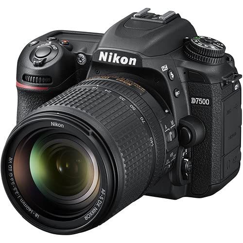 Nikon D7500 DSLR Camera(1582) with 18-140mm Lens+420-800mm f/8.3 HD Telephoto Zoom Lens+Case+128 GIG Memory+Flash+Monopod(13PC) Bundle