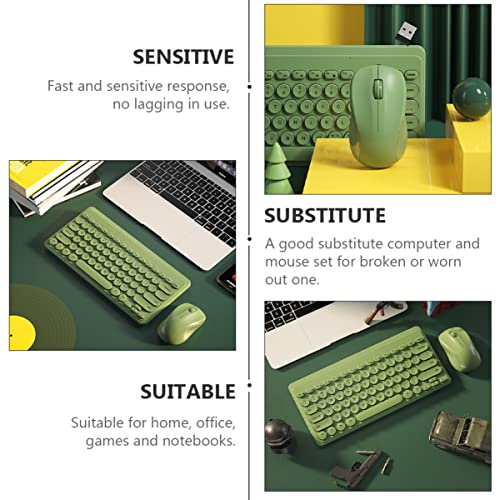 SOLUSTRE Wireless Mouse Keyboard Wired Gaming Keyboard and Mouse Combo RGB Backlit Gaming Set Led Rainbow Backlit Keyboard Portable Keyboard Office