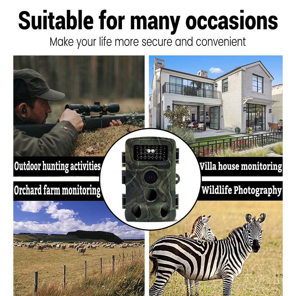 Trail Camera,2 pack 36MP 1080P Mini Trail Camera,Hunting Camera with 120°Wide-Angle 0.2s Trigger Speed,No Glow Night Vision Motion Activated IP67 Waterproof with 32GB Card for Wildlife Scouting