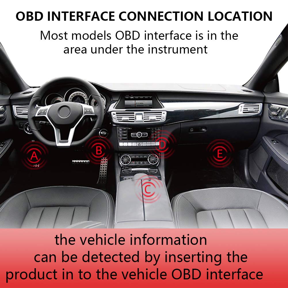 OBD2 Scanner, Enhanced Car OBD II Scanner Code Reader Handheld Universal Automotive Fault Diagnostic with Battery Test Tool for OBDII Protocol Cars Since 1996